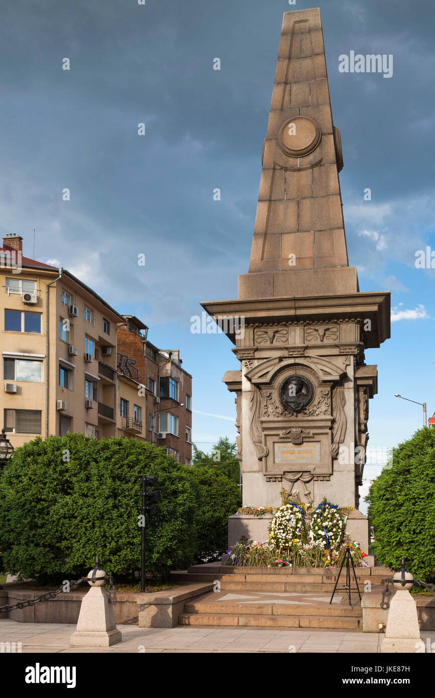 Bulgaria, Sofia, Vasil Levski Memorial, monument to famous Bulgarian independence leader Stock ...
