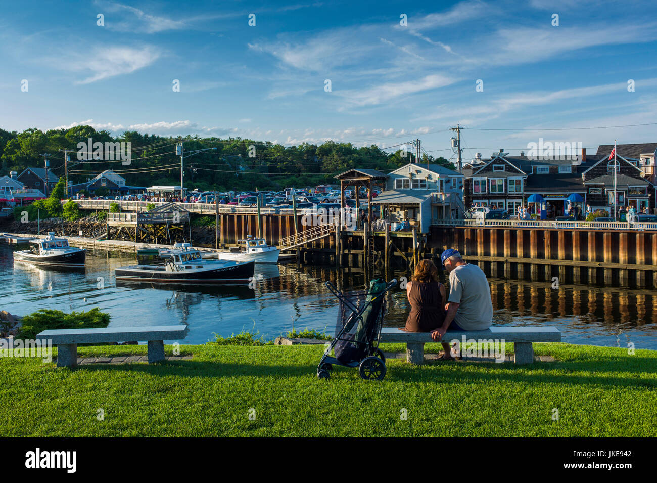USA, Maine, Ogunquit, Perkins Cove, boat harbor Stock Photo - Alamy