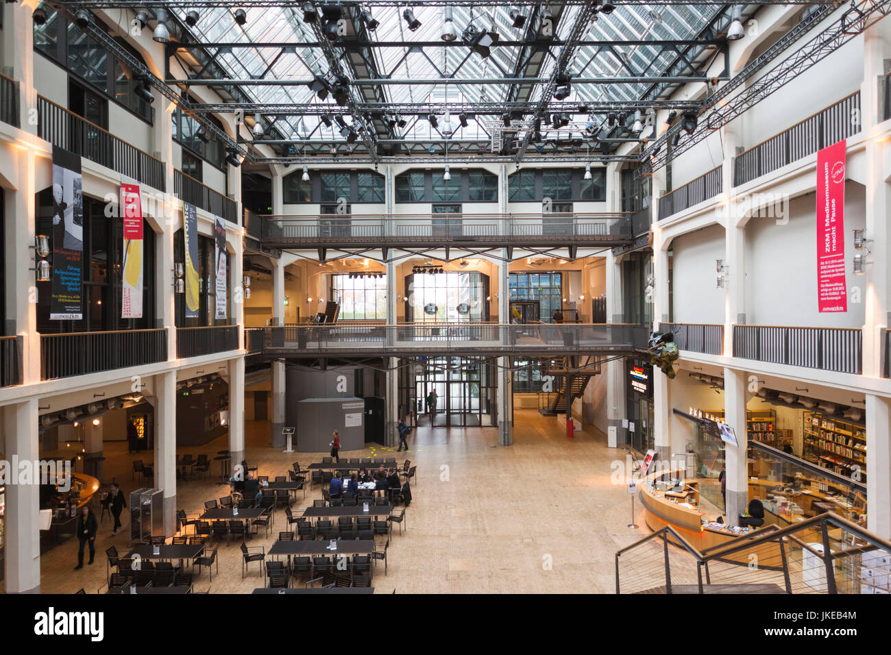 Germany, Baden-Wuerttemberg, Karlsruhe, ZKM, Zentrum für Kunst und Medientechnologie, modern art ...