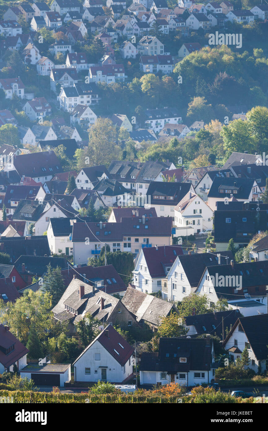Germany, Baden-Wuerttemberg, Stuttgart - Uhlbach, elevated village view ...