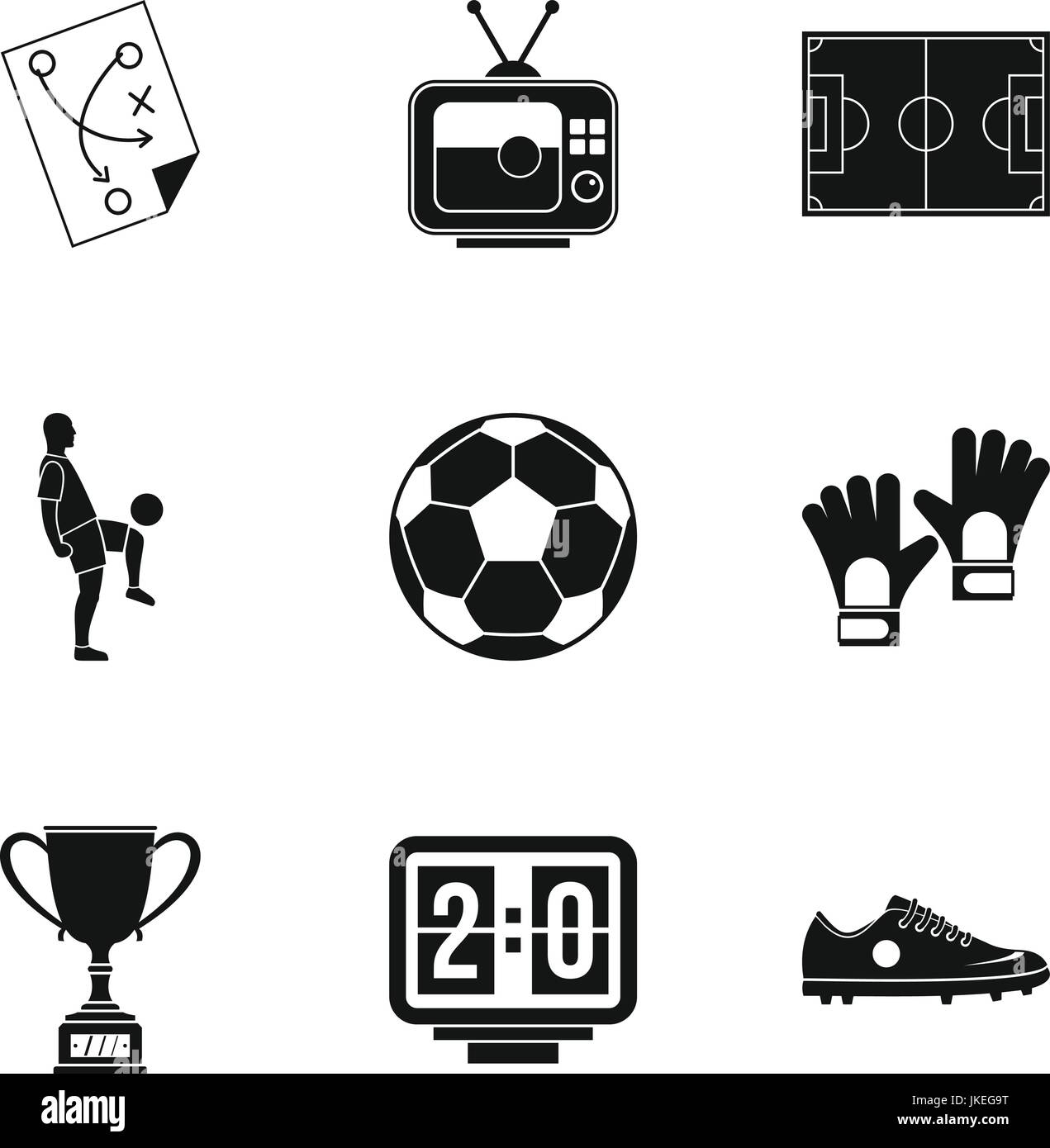 Football icons set, simple style Stock Vector Image & Art - Alamy