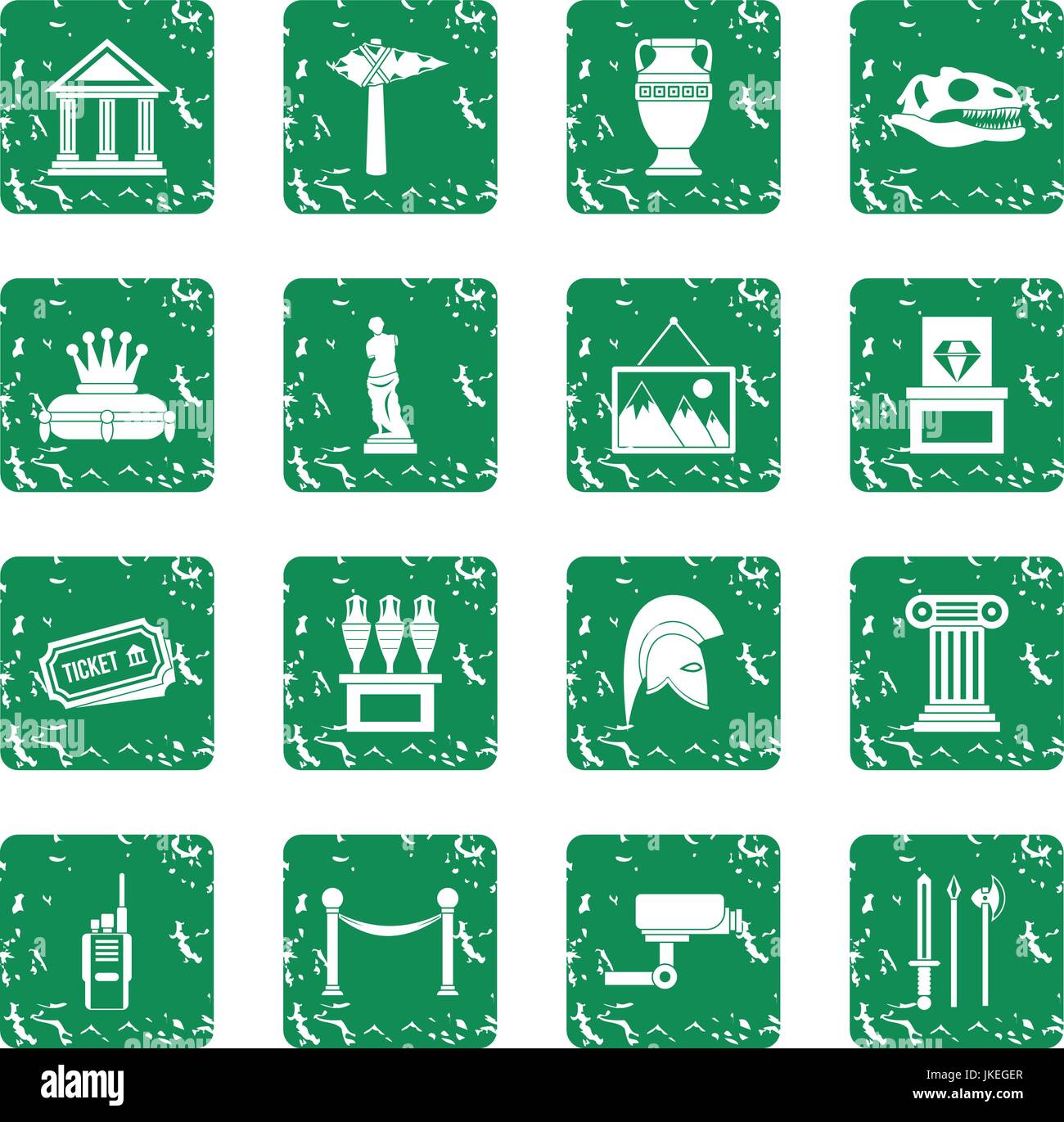 Museum icons set grunge Stock Vector Image & Art - Alamy