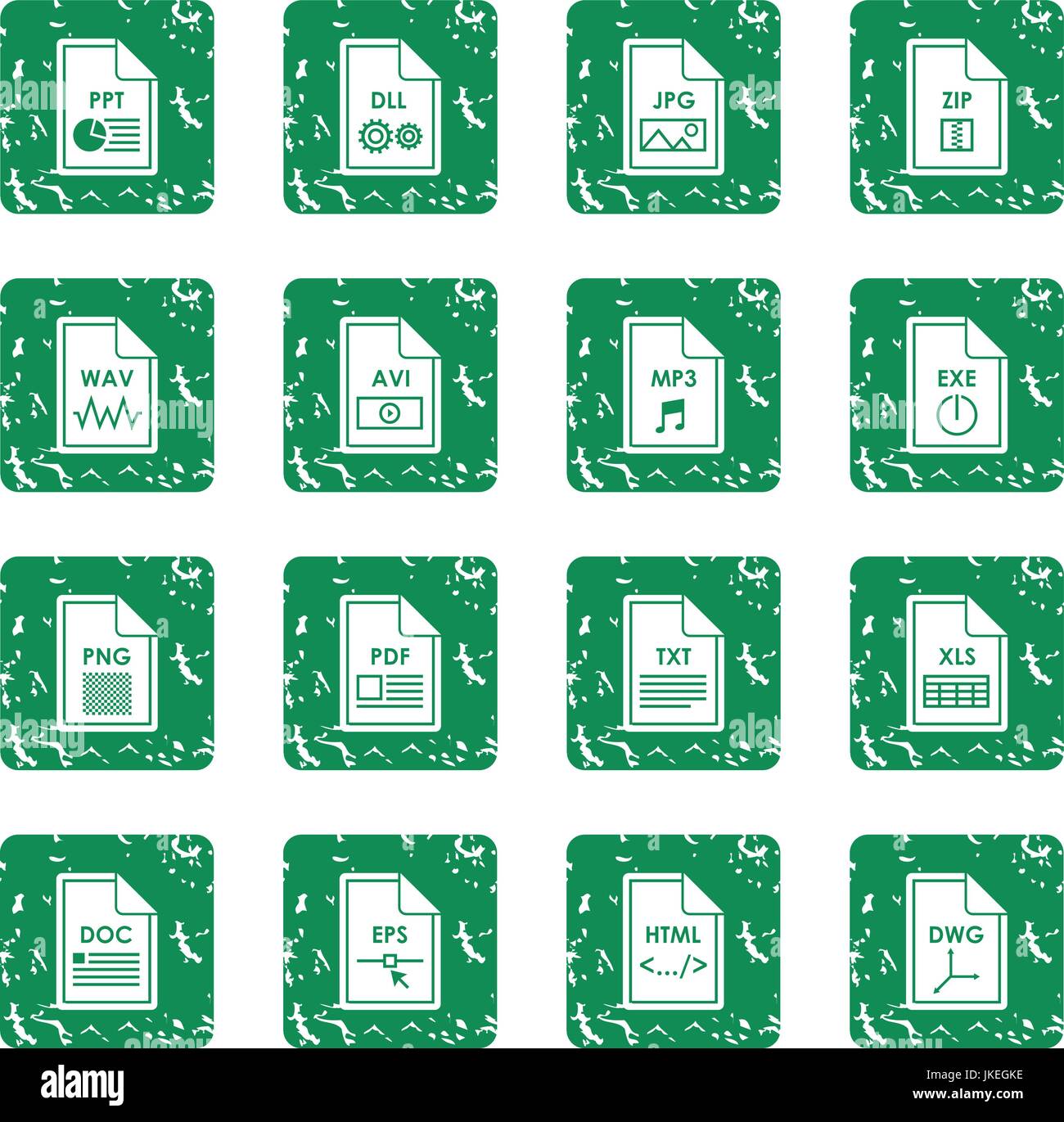 File format icons set grunge Stock Vector Image & Art - Alamy