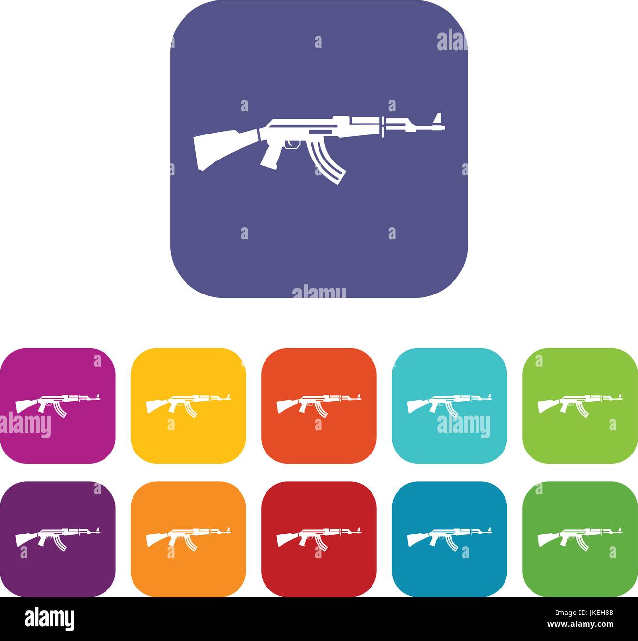 Military rifle icons set Stock Vector Image & Art - Alamy
