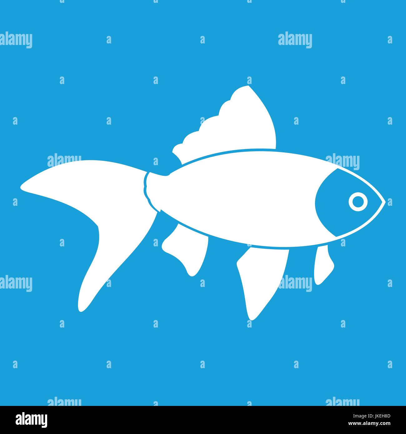 Fish icon white Stock Vector Image & Art - Alamy