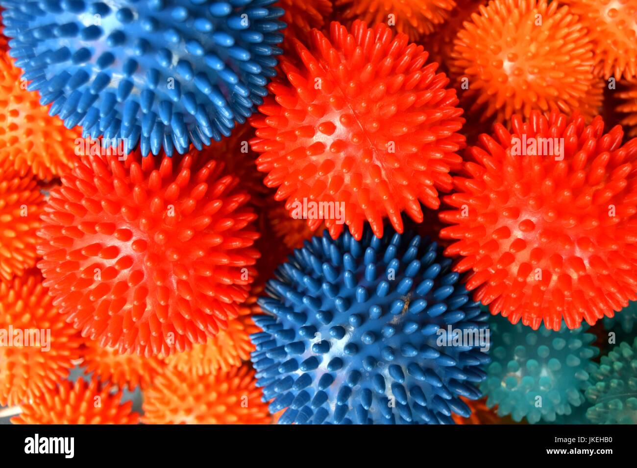 prickly balls, prickly ball, spikey balls, massage ball Stock Photo - Alamy