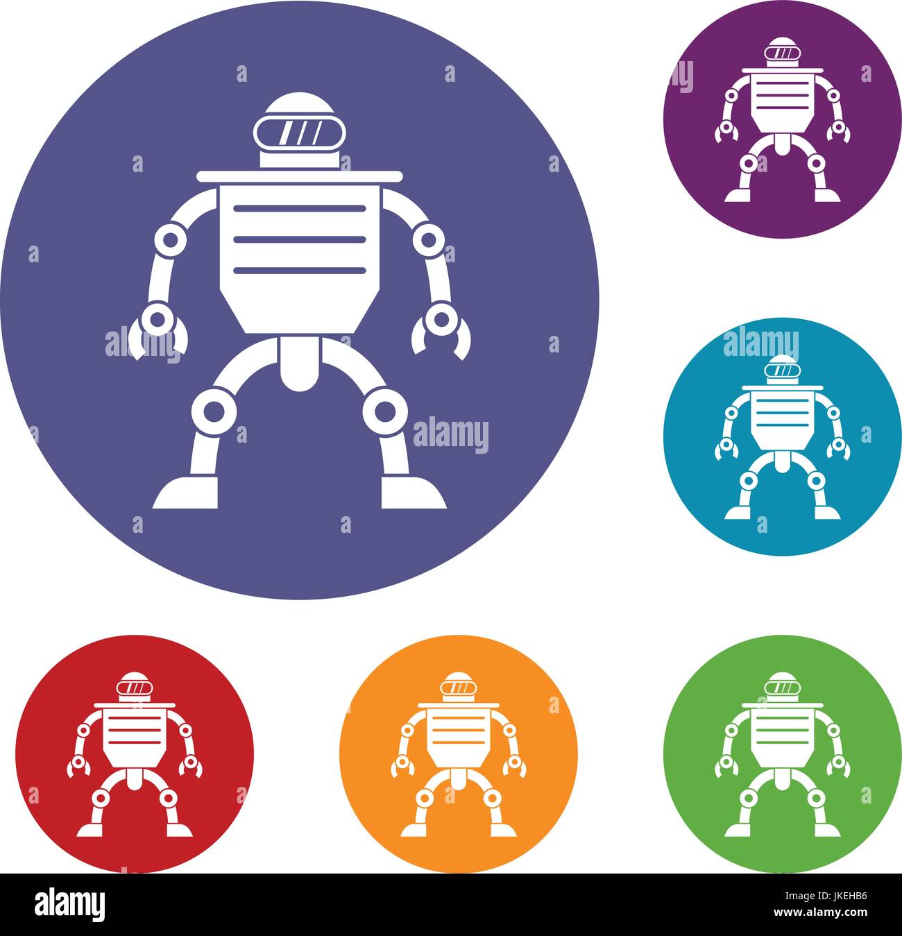 Humanoid robot icons set Stock Vector Image & Art - Alamy
