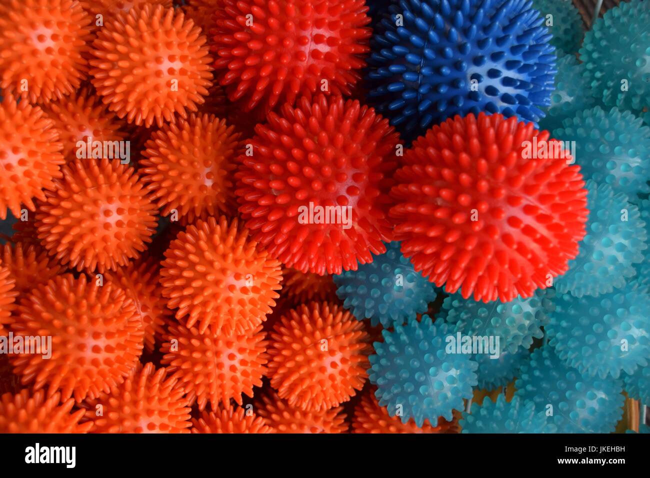 prickly balls, prickly ball, spikey balls, massage ball Stock Photo - Alamy