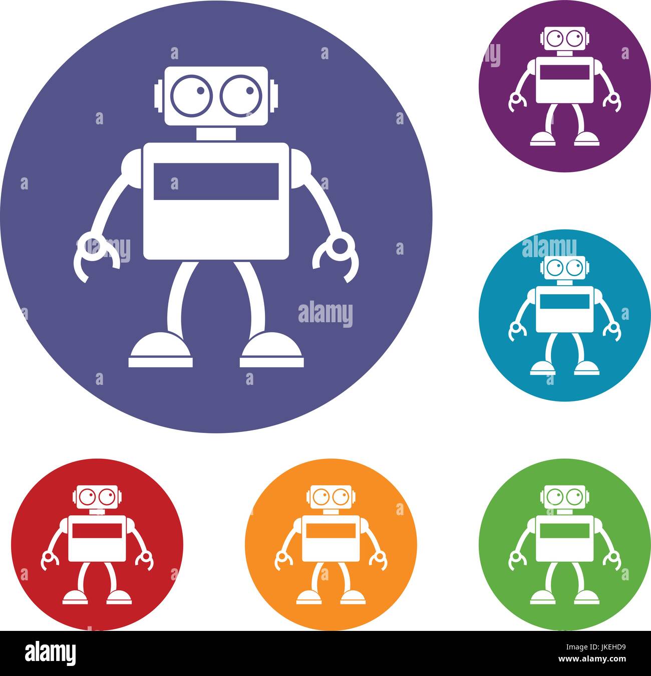 Android robot icons set Stock Vector Image & Art - Alamy