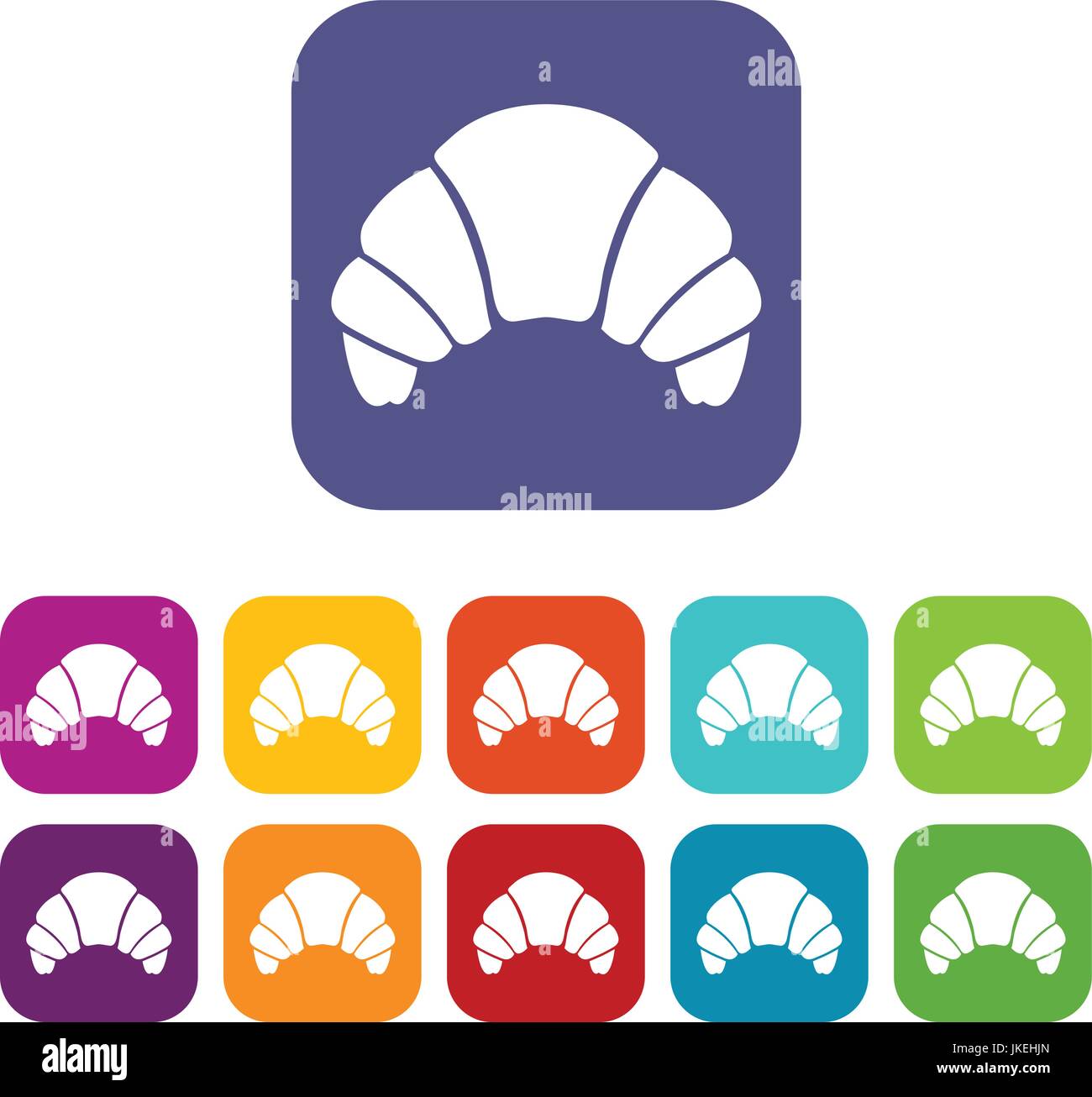 Croissant icons set Stock Vector Image & Art - Alamy