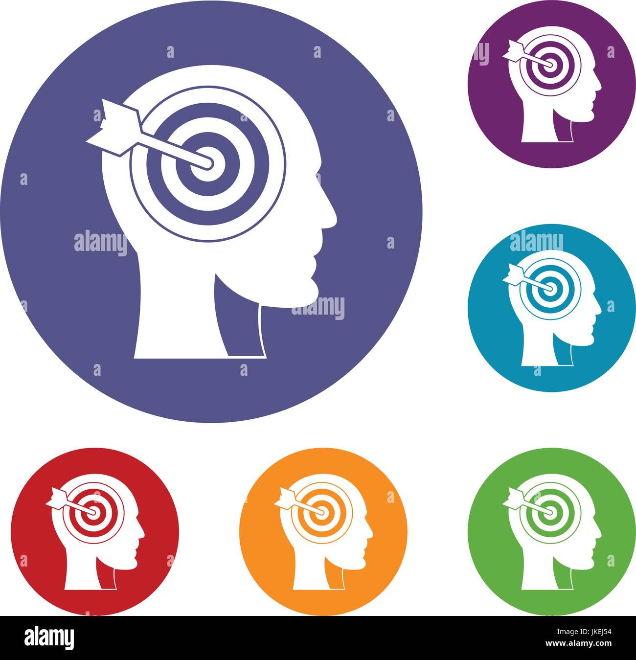 Target in human head icons set Stock Vector Image & Art - Alamy