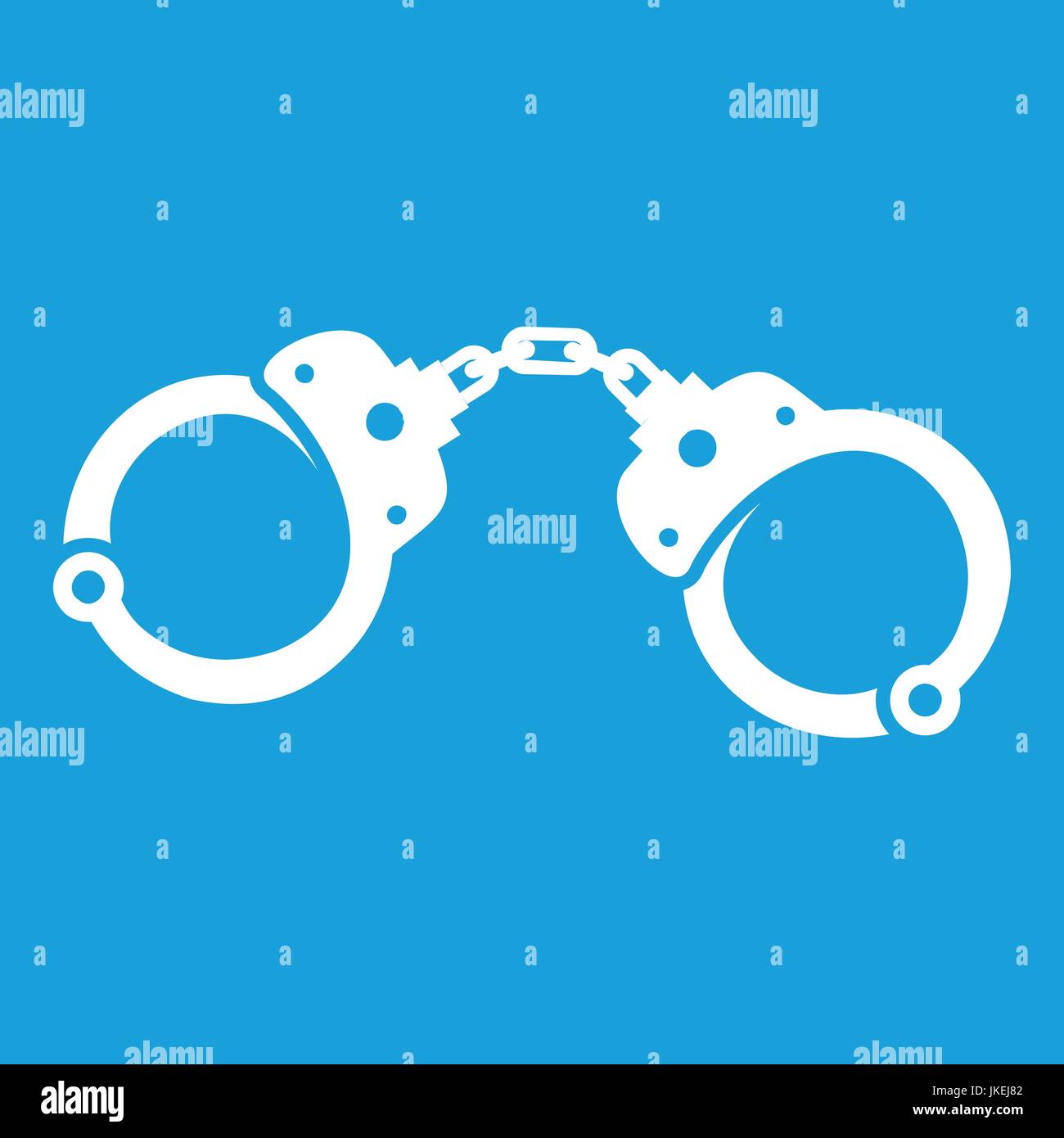 Handcuffs icon white Stock Vector Image & Art - Alamy