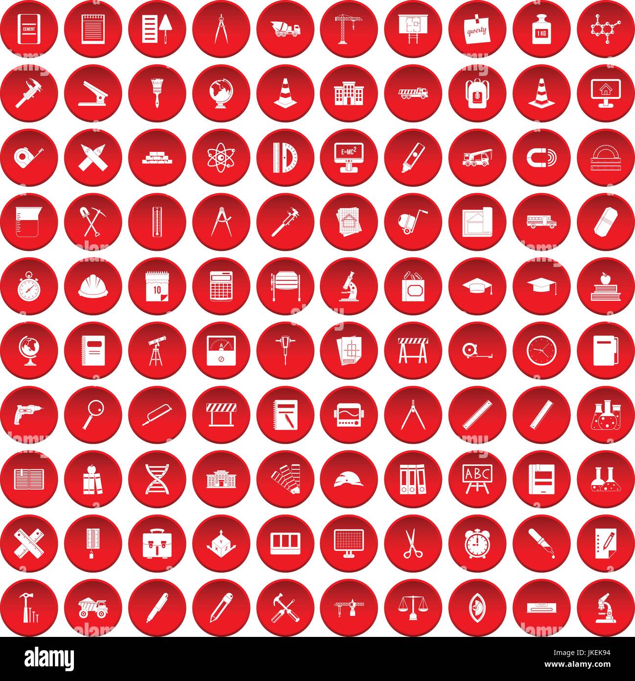 100 compass icons set red Stock Vector Image & Art - Alamy