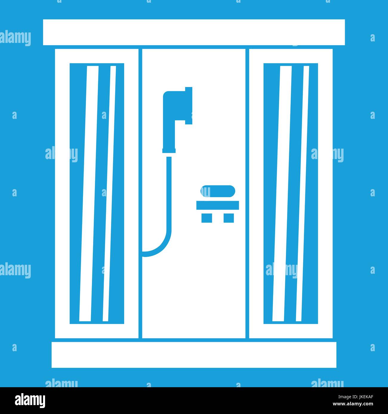 Shower cabin icon white Stock Vector Image & Art - Alamy