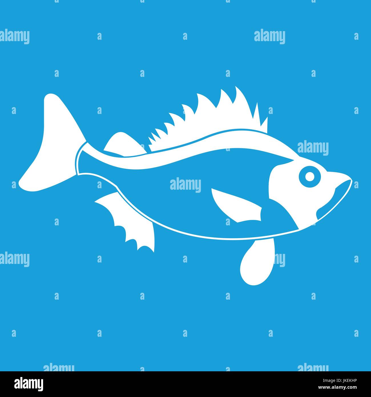 Fish icon white Stock Vector Image & Art - Alamy