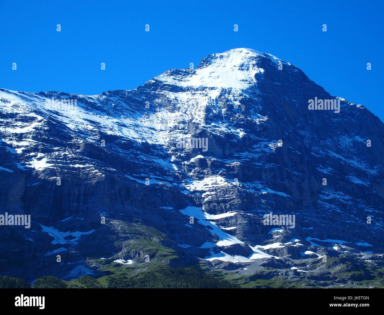 Alpine mountains range landscape near GRINDELWALD village in beauty ...