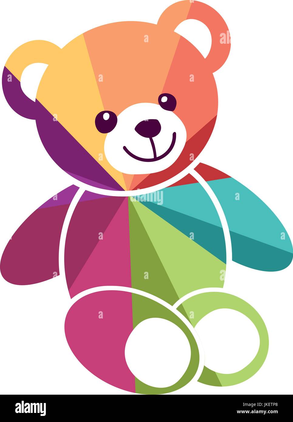 A very colorful teddy bear for children and adults in decoration Stock ...