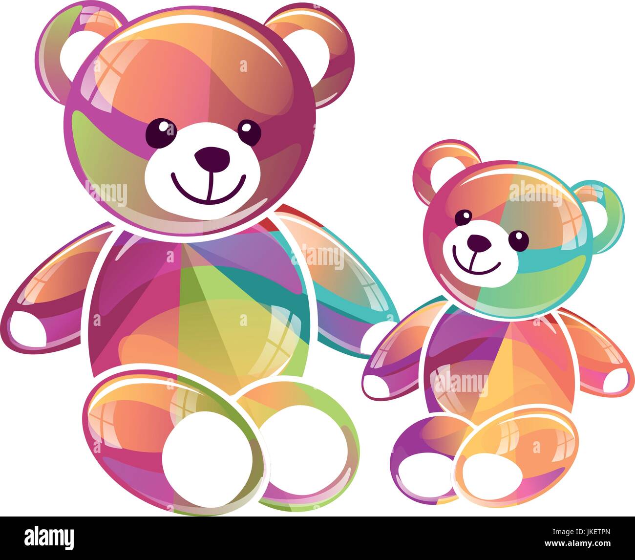 A very colorful teddy bear for children and adults in decoration Stock ...