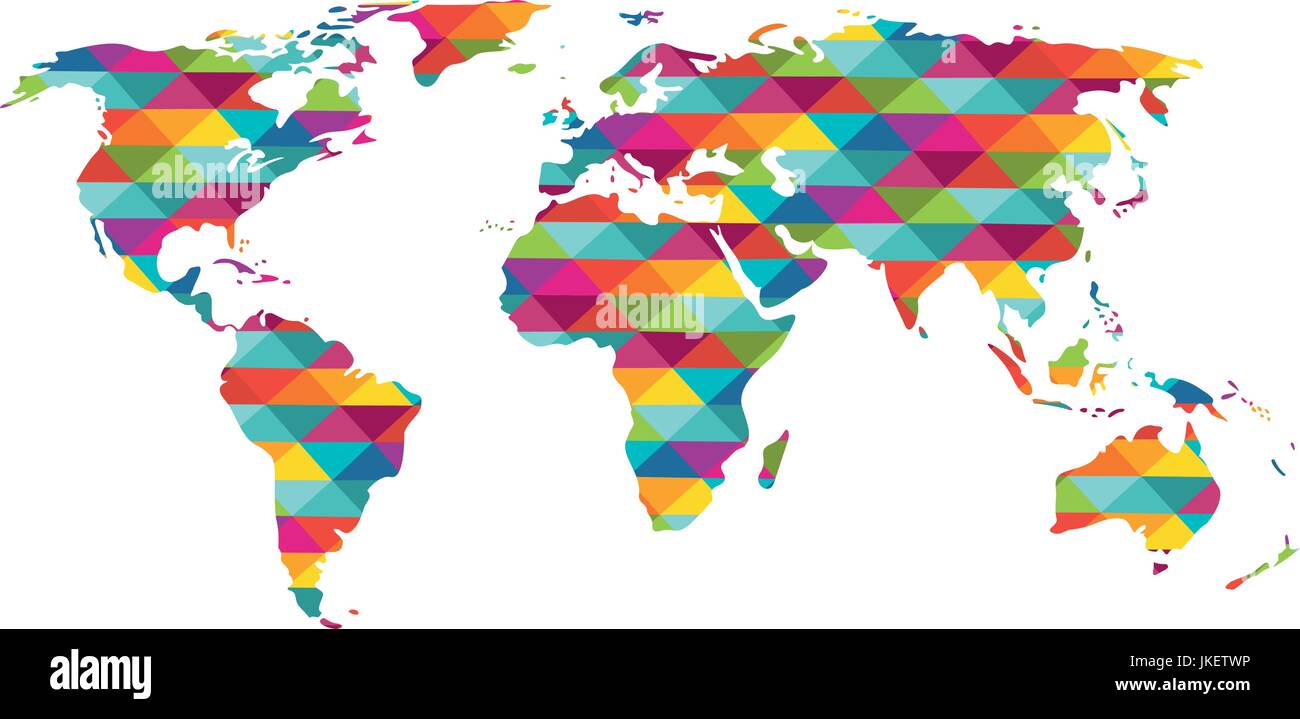 Colorful world map hi-res stock photography and images - Alamy