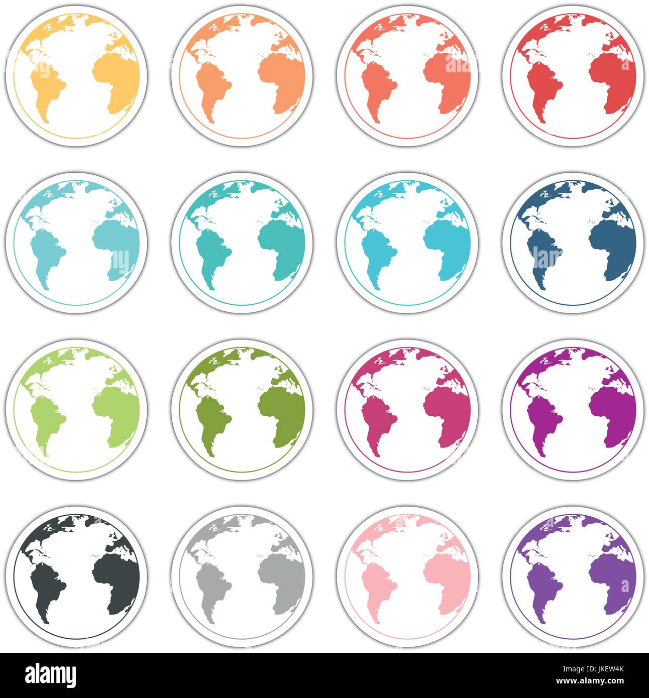 Colorful Earth globe icon, map world Stock Vector Image & Art - Alamy