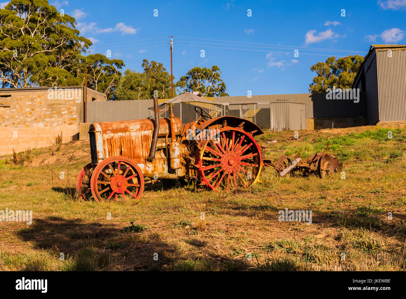 Old rusty tractor abandoned near Hahndorf, South Australia Stock Photo ...