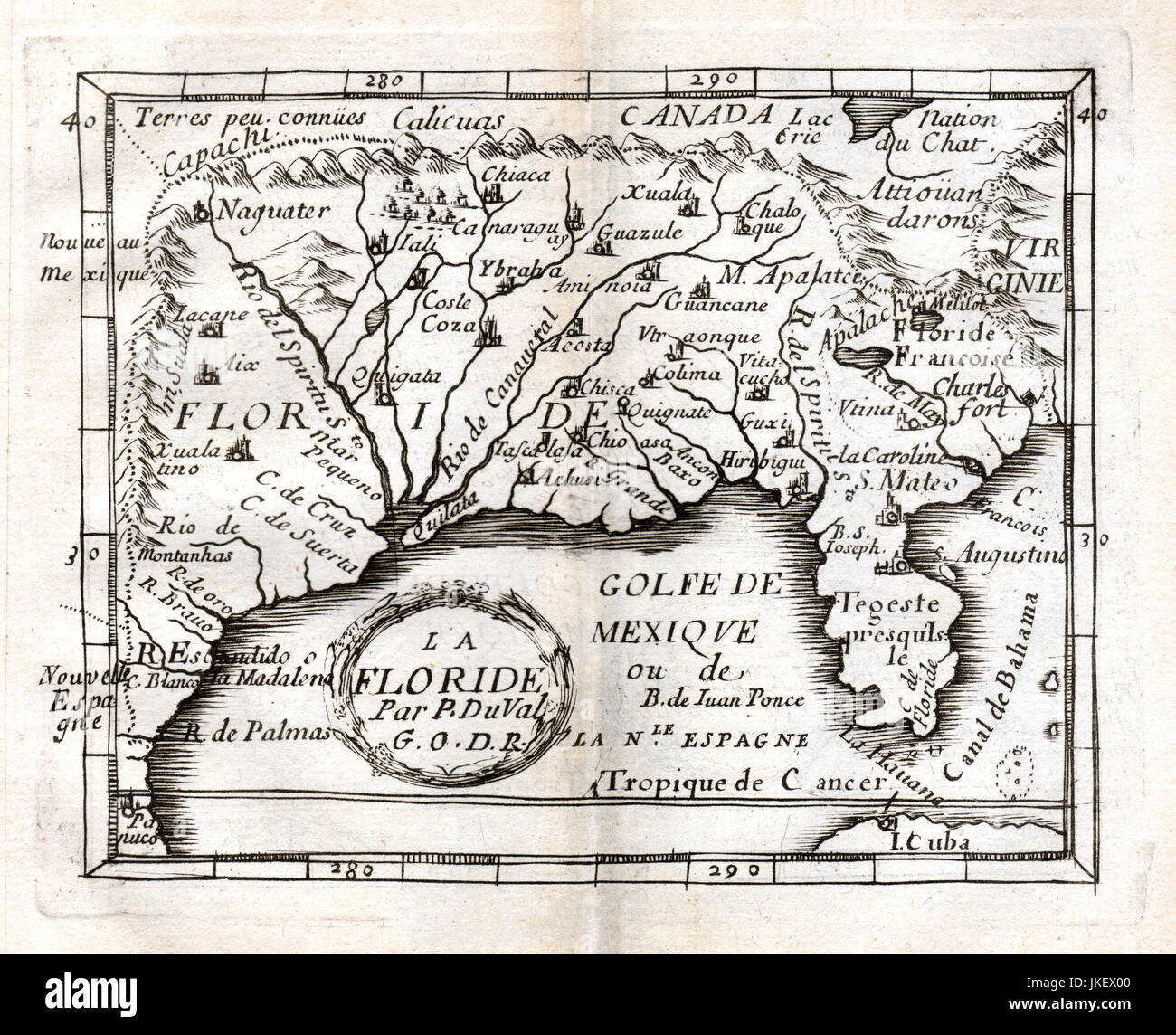 Map of cuba and florida hi-res stock photography and images - Alamy