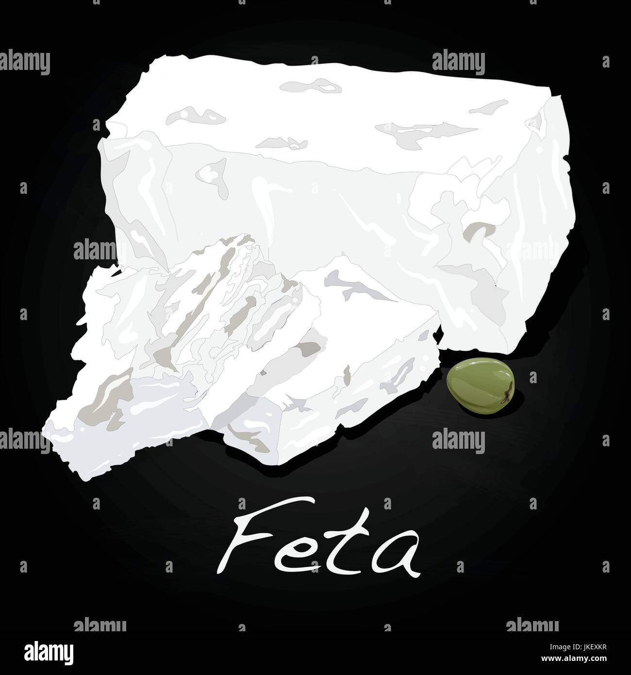 Greek feta cheese blocks vector isolated Stock Vector Image & Art - Alamy