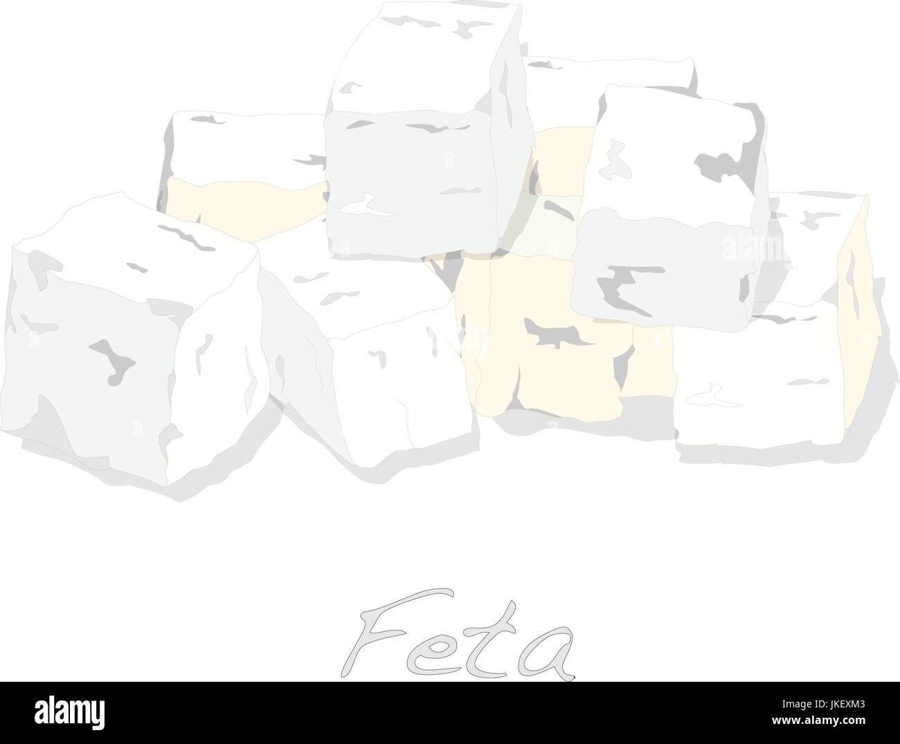 Greek feta cheese blocks vector isolated Stock Vector Image & Art - Alamy