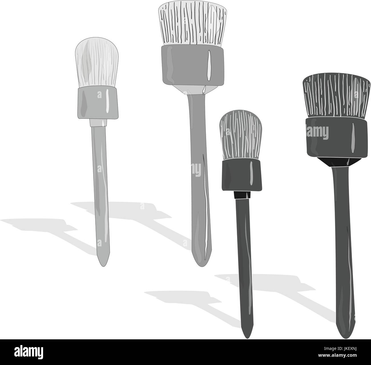 Paint brush vector isolated on a white background Stock Vector Image ...