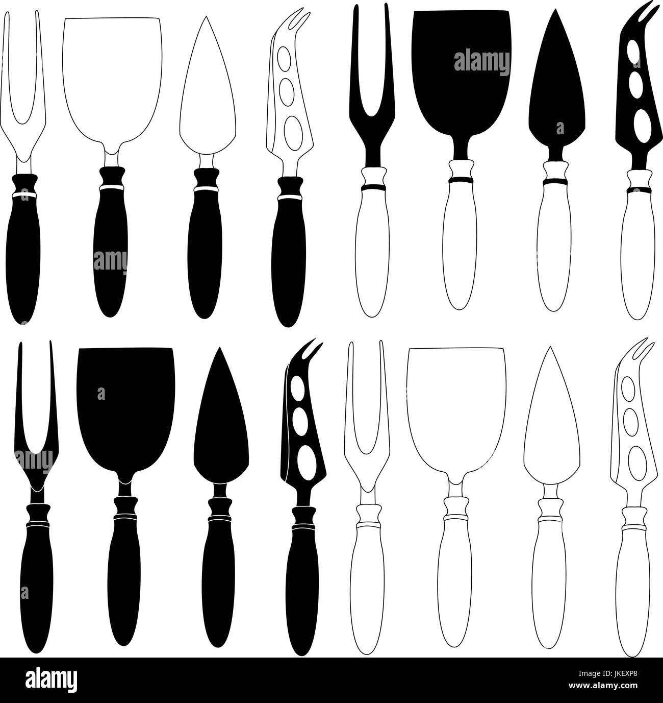cheese knife isolated on white background Stock Vector Image & Art - Alamy