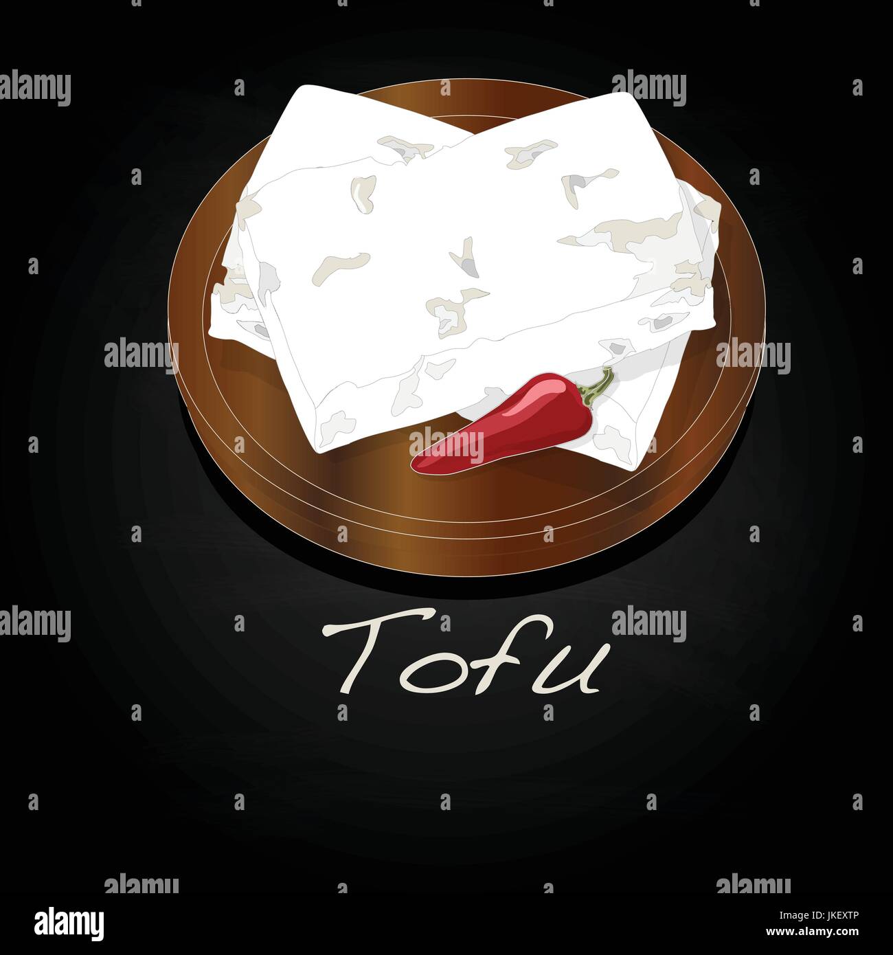 Closeup of a bowl of tofu vector illustration Stock Vector Image & Art ...