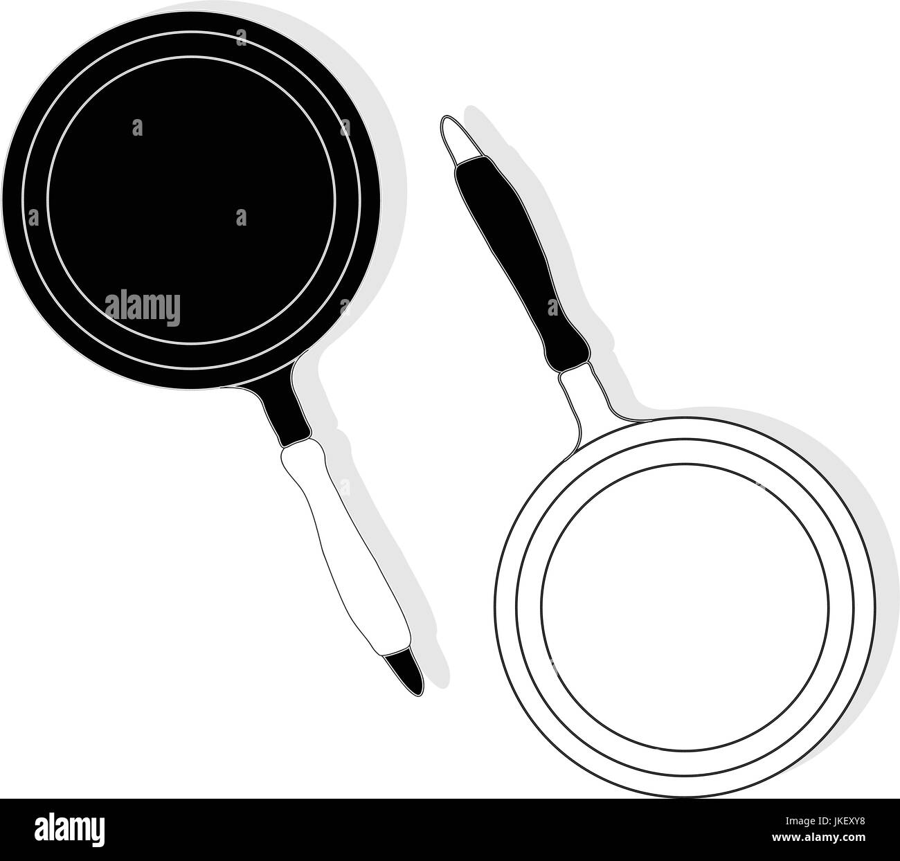 Frying pan, illustration isolated set Stock Vector Image & Art - Alamy