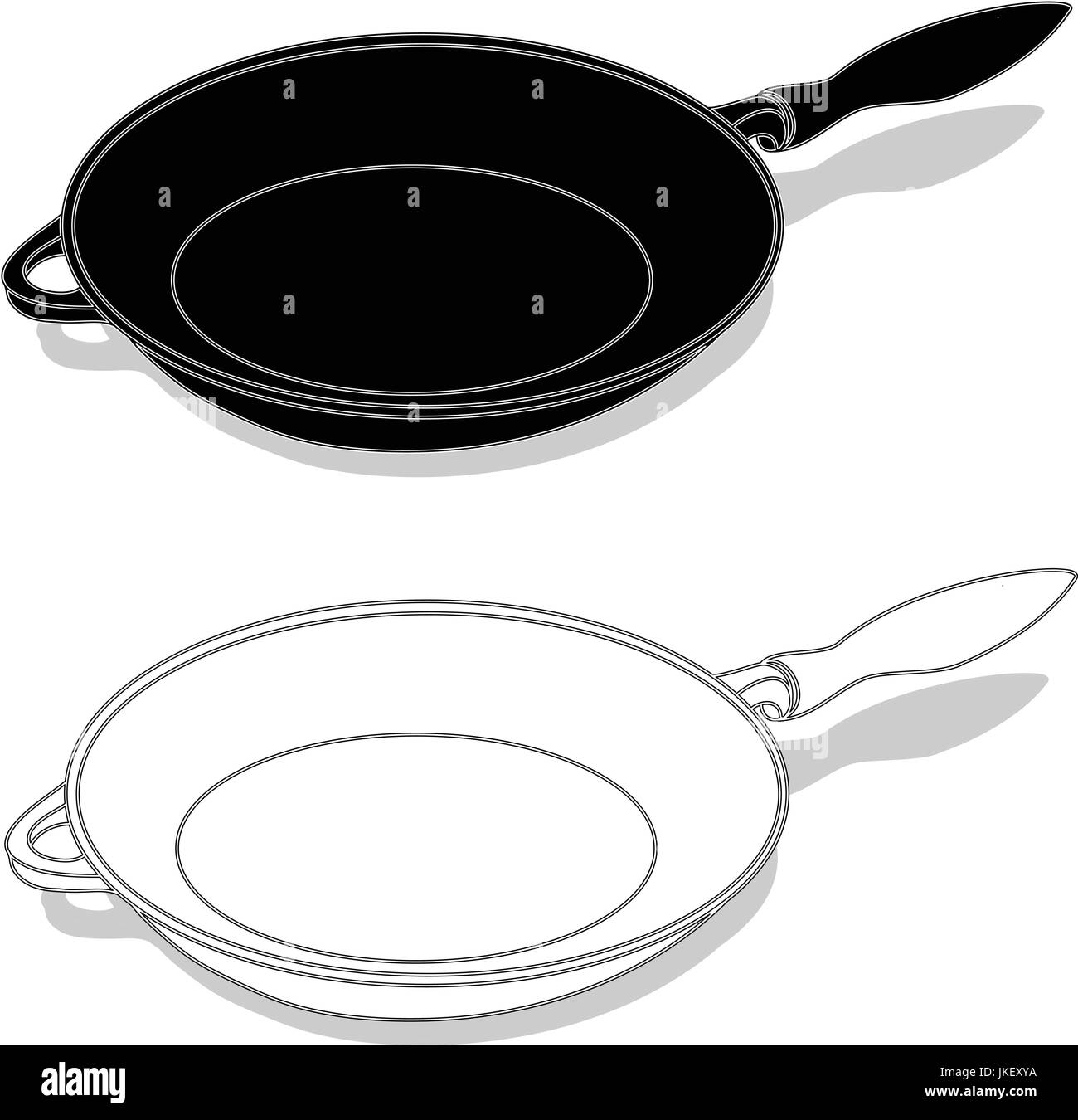 Frying pan, illustration isolated set Stock Vector Image & Art - Alamy