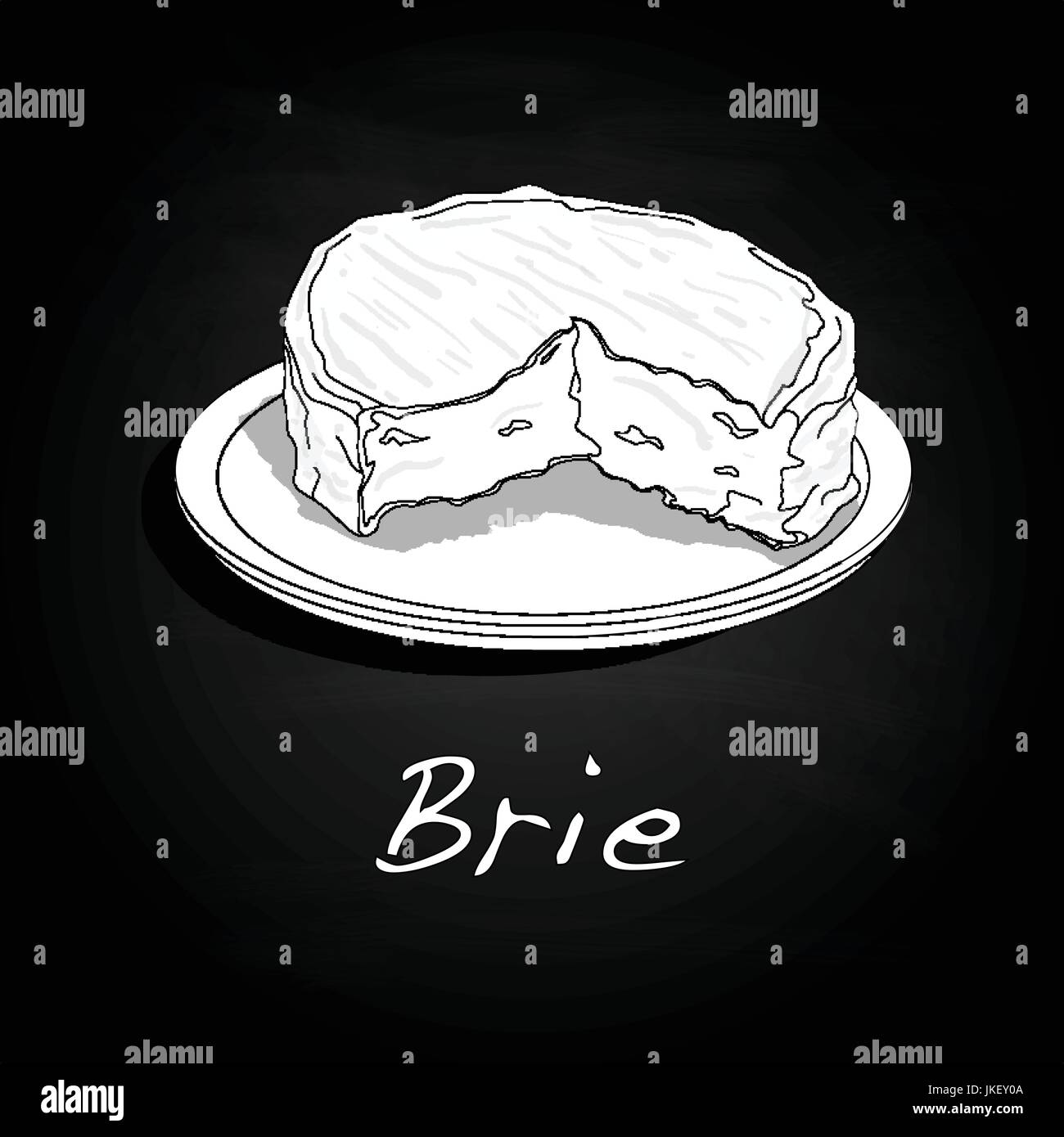 Brie cheese isolated artwork Stock Vector Image & Art - Alamy