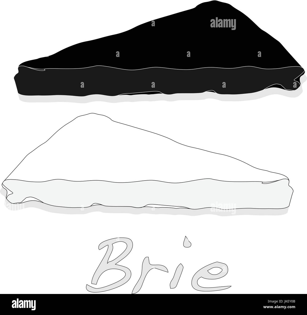 Brie cheese isolated artwork Stock Vector Image & Art - Alamy