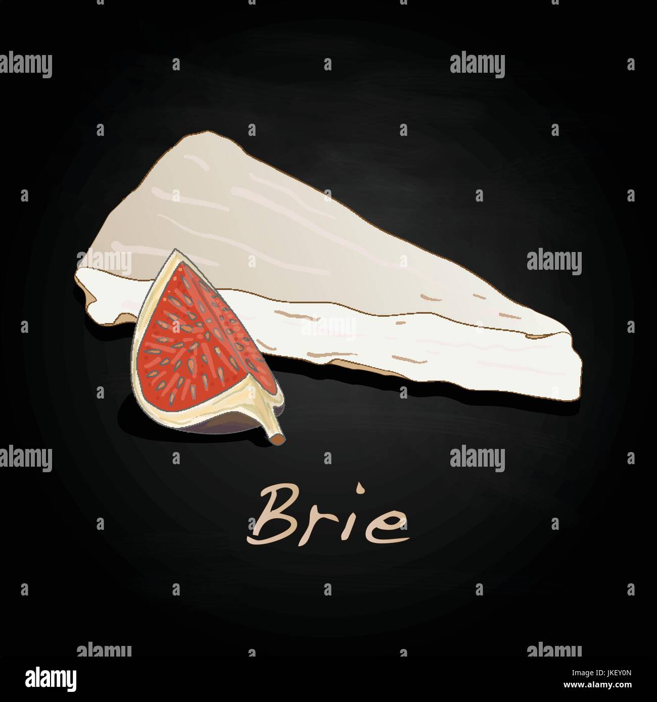 Brie cheese isolated artwork Stock Vector Image & Art - Alamy