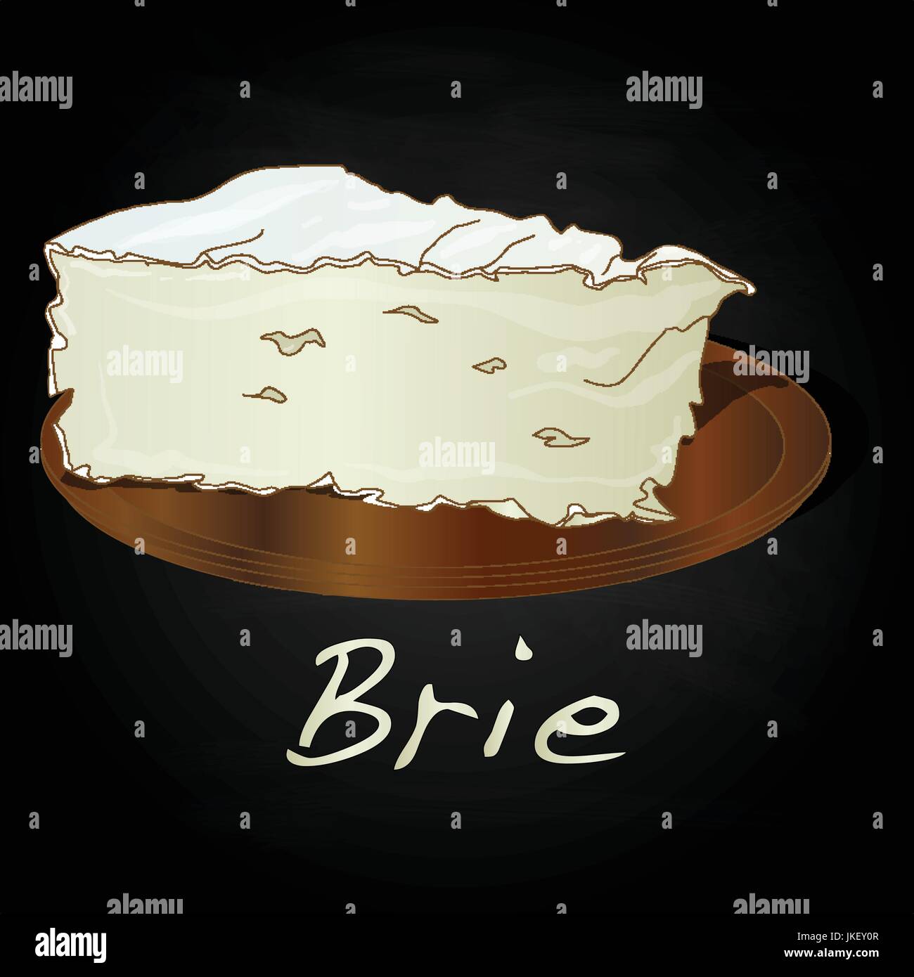 Brie cheese isolated artwork Stock Vector Image & Art - Alamy