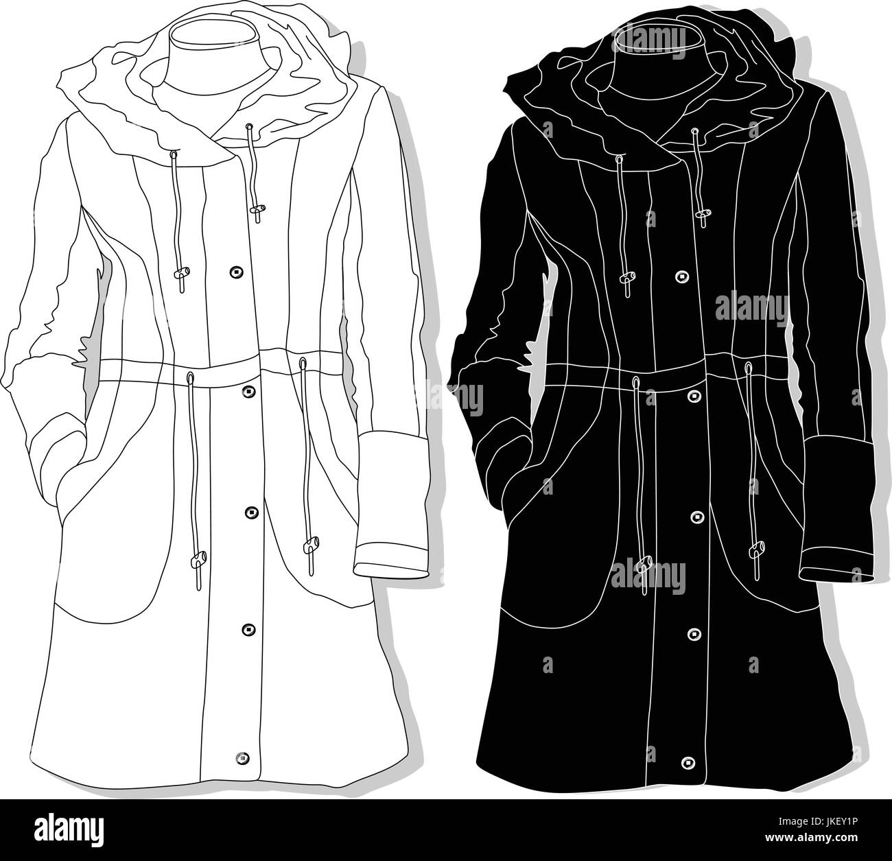 Female coat. Fashion clothes illustration Stock Vector Image & Art - Alamy