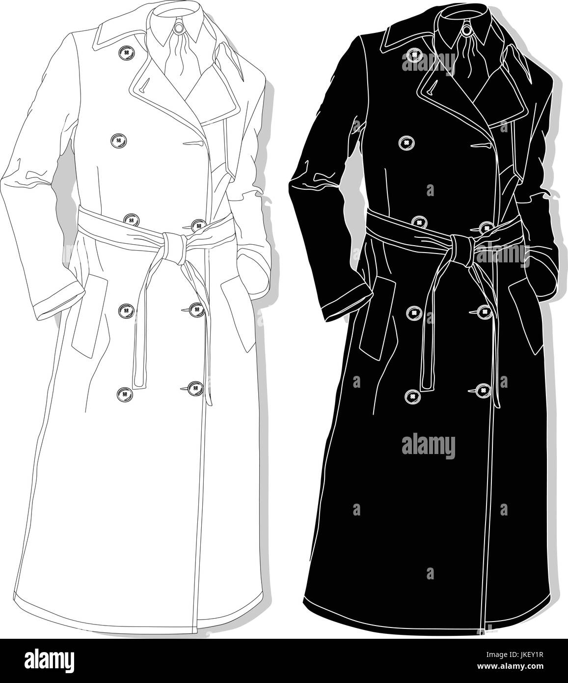 Female coat. Fashion clothes illustration Stock Vector Image & Art - Alamy