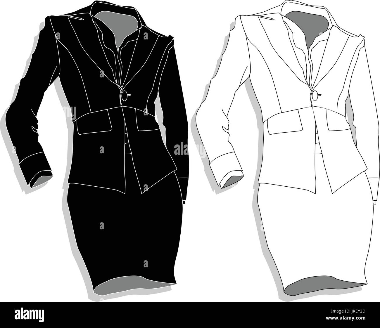 Female Suit Clothes Collection Stock Vector Image And Art Alamy