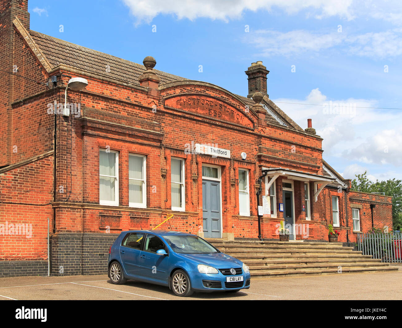 Railway train station building Thetford, Norfolk, England, UK built ...