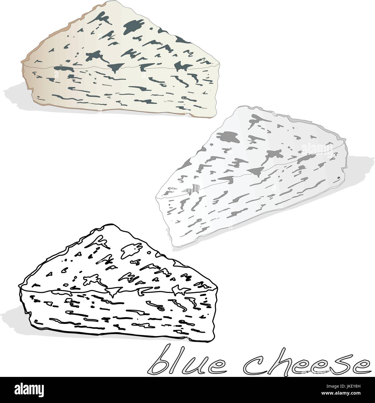 Organic blue cheese gorgonzola Stock Vector Images - Alamy