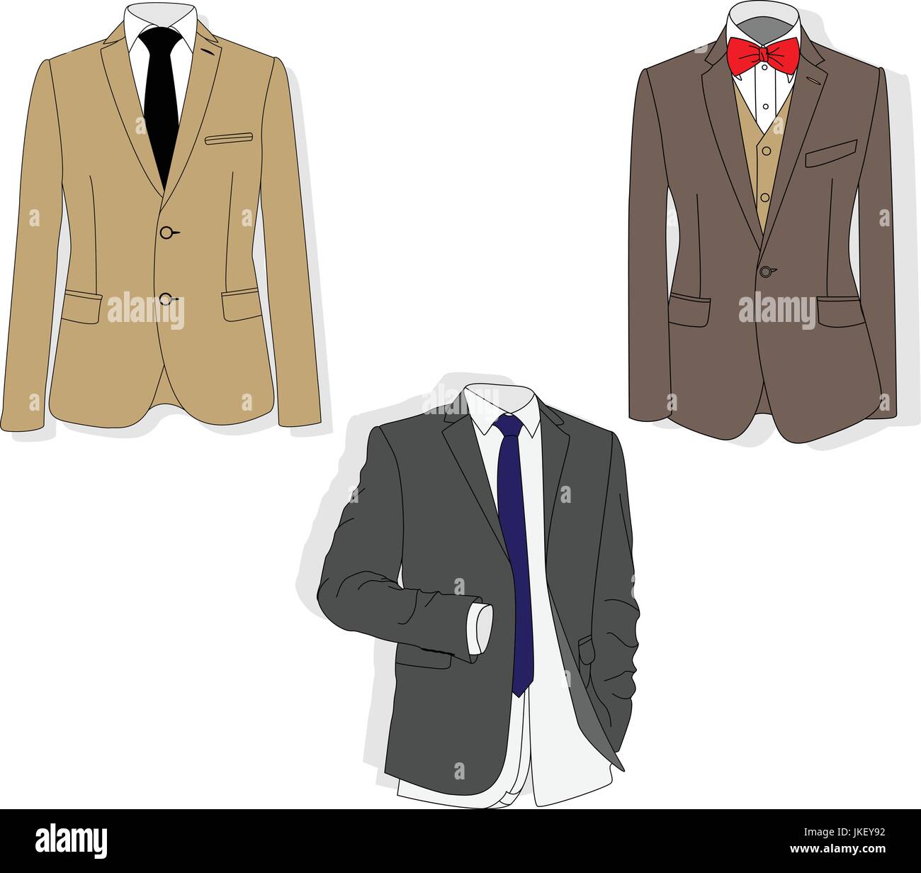 Mens wedding suit Stock Vector Images - Alamy