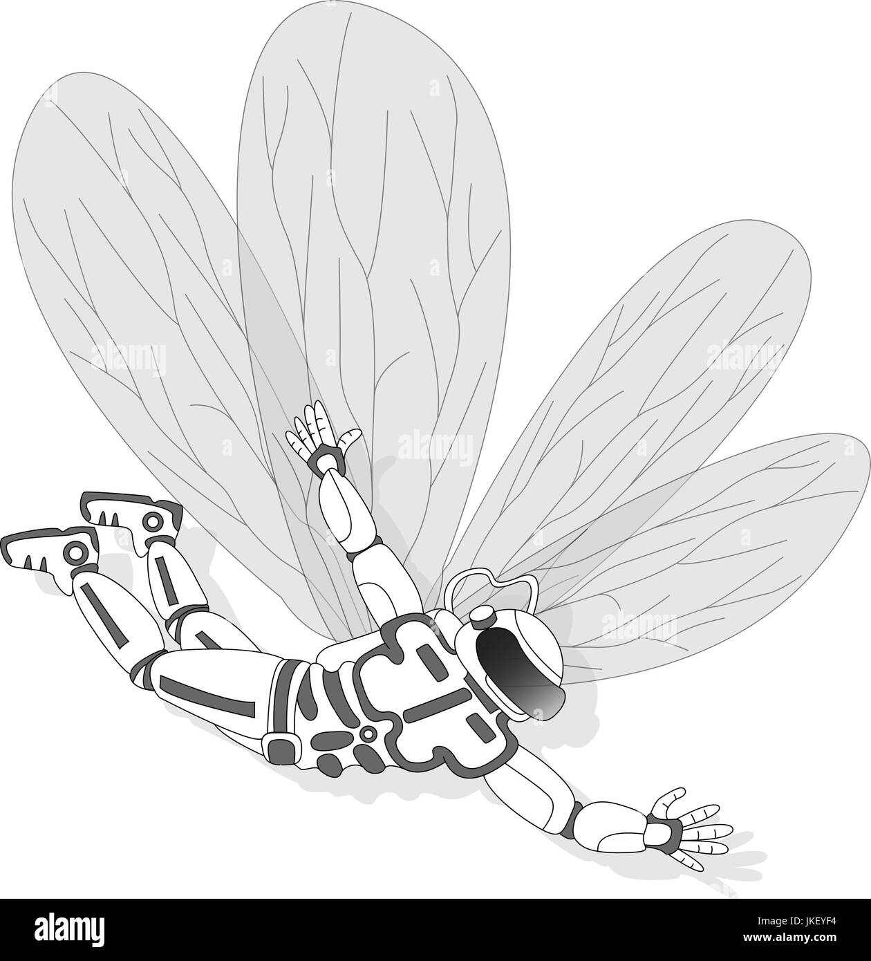 astronaut with butterfly wings vector image Stock Vector Image & Art ...