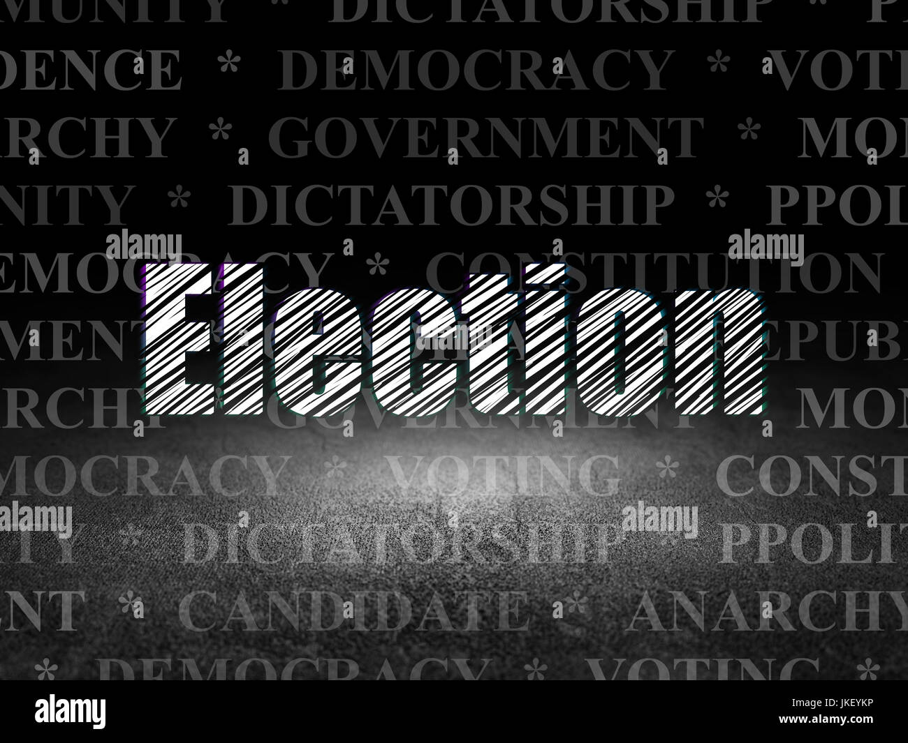 Politics concept: Election in grunge dark room Stock Photo - Alamy