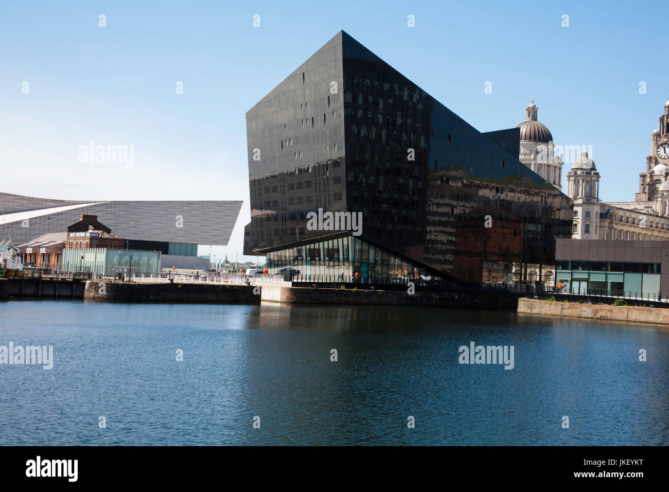 Modern office buildings Mann Island near the Museum of Liverpool Life ...