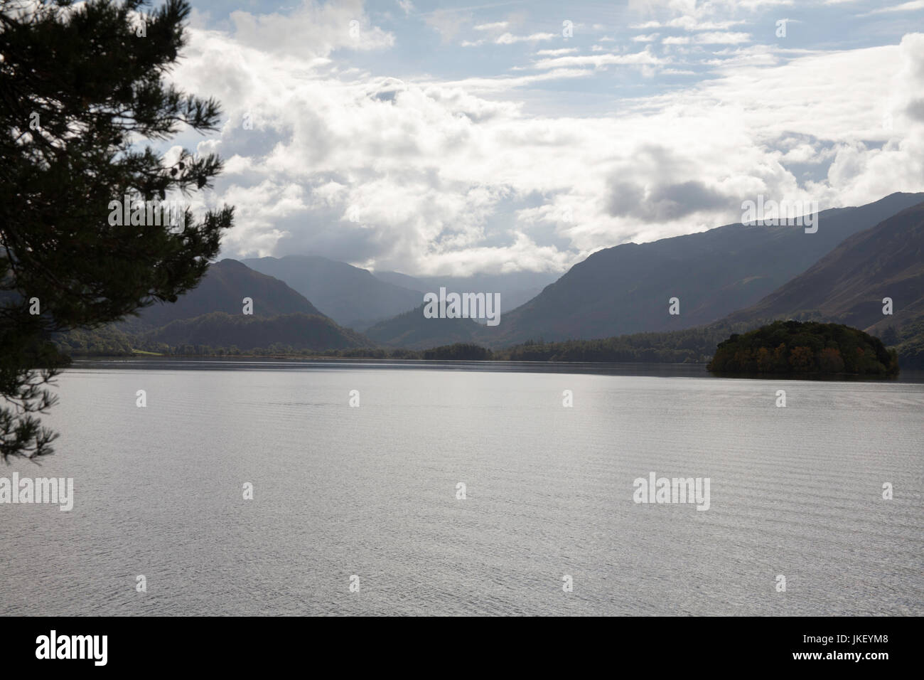A view of Derwent Water toward Borrowdale and Castle Crag from Friar's ...