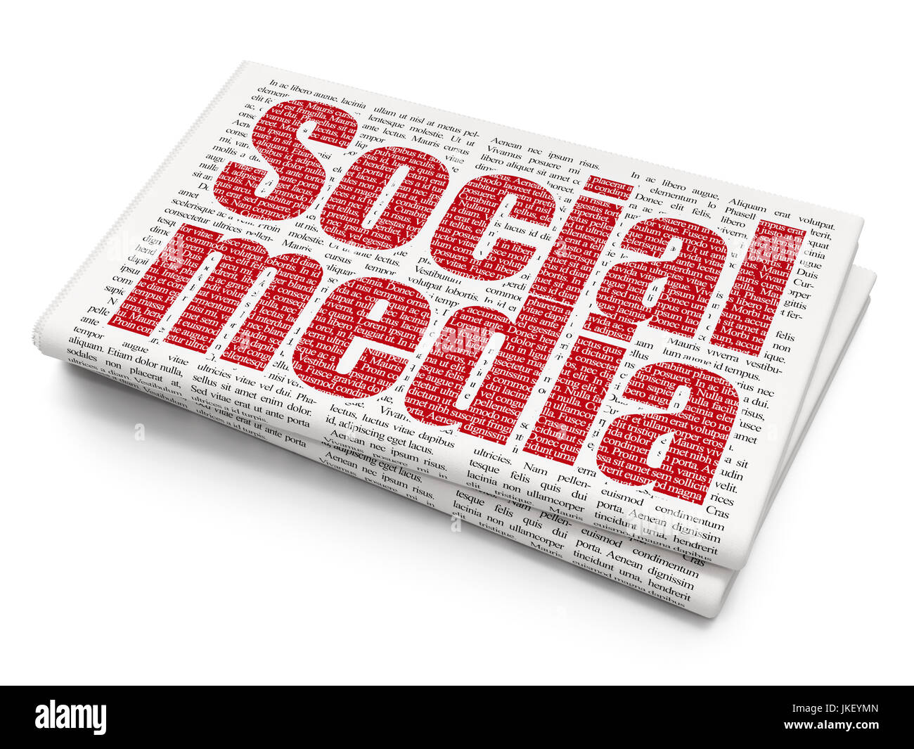 Social network concept: Social Media on Newspaper background Stock ...
