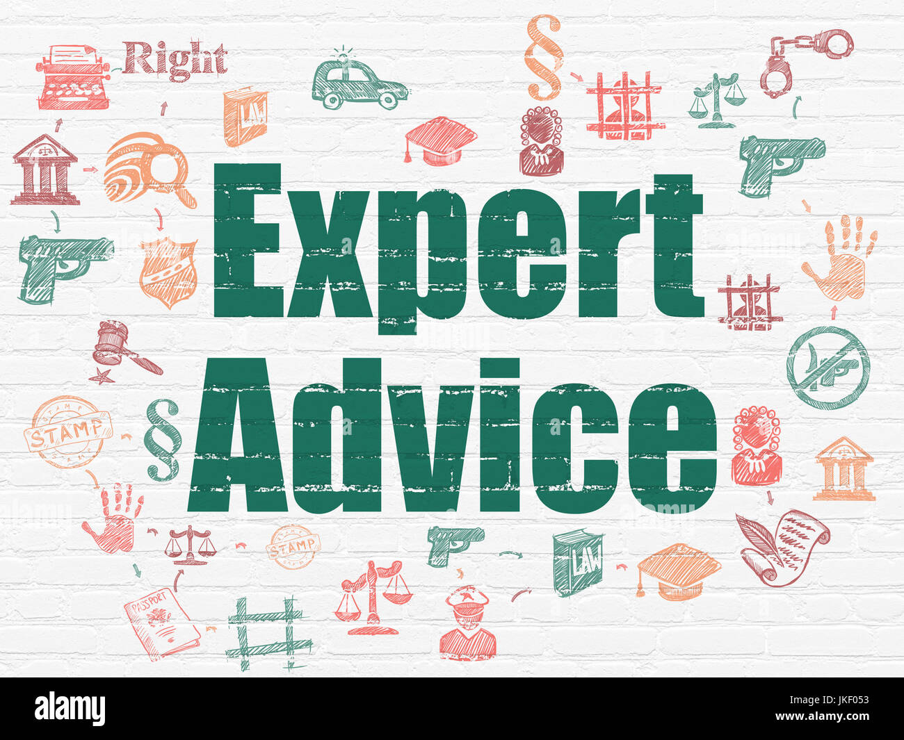Law concept: Expert Advice on wall background Stock Photo - Alamy
