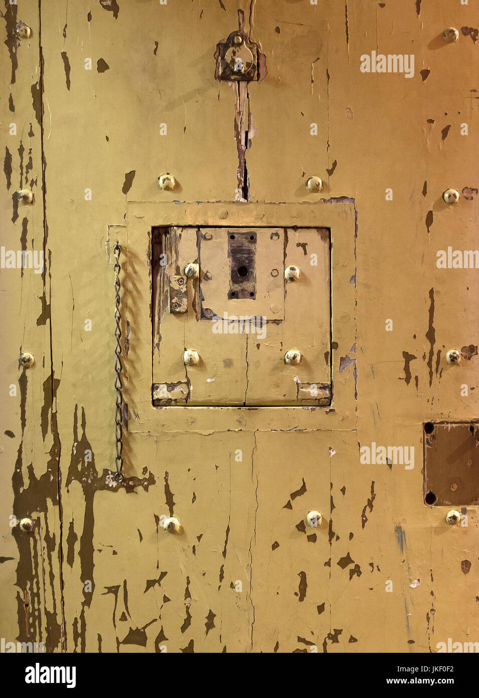 Very old prison door, prison in the Netherlands, selective focus Stock ...